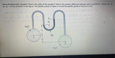 Solved Derive The Barometric Equation What Is The Utility
