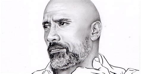 Namil Art Pencil Portrait Drawing Dwayne Johnson Pencil Character