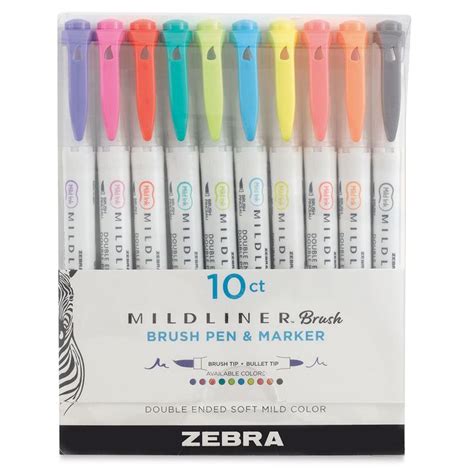 Zebra Mildliner Double Ended Brush Pen Sets Blick Art Materials