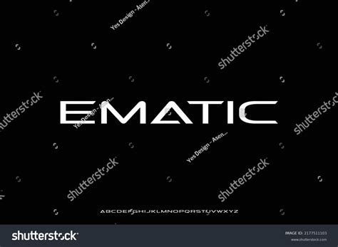 Modern Futuristic Extended Display Font Vector Stock Vector Royalty Free 2177511103 Shutterstock