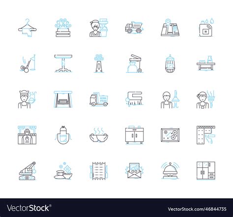 Guest Services Linear Icons Set Hospitality Vector Image