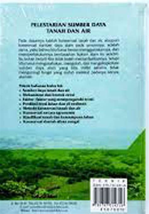 Jual Buku Pelestarian Sumber Daya Tanah Dan Air Di Seller Buku Id Karang Tengah Kab