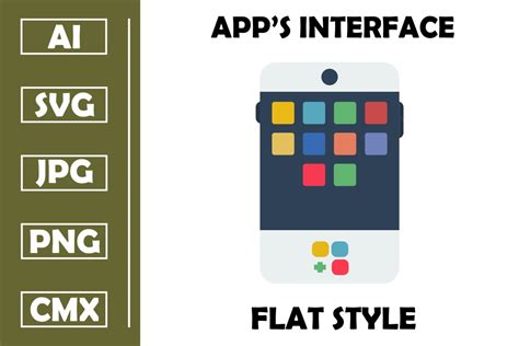 Apps Interface Vector Flat Icon Design Graphic By Pexelpy Creative Fabrica