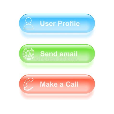 Glassy Buttons Stock Vector Illustration Of Purple Blue 5814880