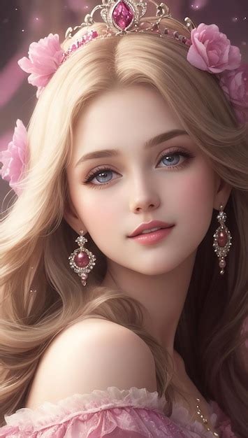 Premium Ai Image A Young And Beautiful Princess With Blonde Hair And