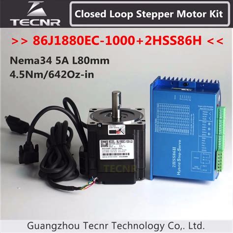 NEMA 34 Closed Loop Stepper Motor Kit 4 5Nm 642Oz In 5A 86J1880EC 1000