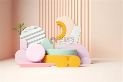 3d渲染的婴儿产品展台图片素材 正版创意图片600068845 摄图网