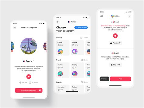 Language Dashboard Mobile App By Conceptzilla On Dribbble