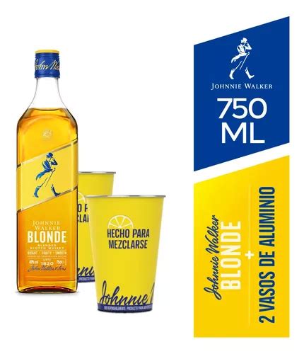 Pack Whisky Johnnie Walker Blonde 750ml 2 Vasos Acero Inox Cuotas