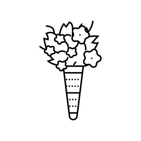 Tussy Mussy Bouquet Flower Line Icon Illustration 52847969 Vector Art