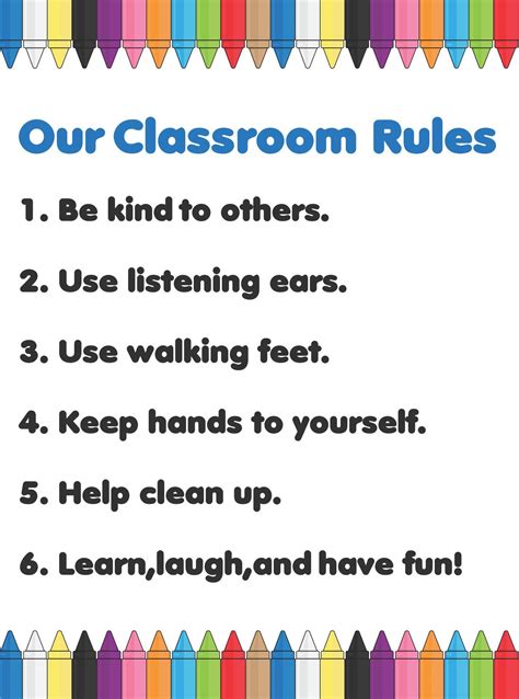 Preschool Rules 10 Free PDF Printables Printablee Classroom Rules