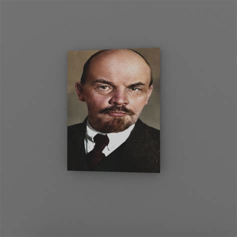 D Model Vladimir Lenin Portrait VR AR Low Poly CGTrader