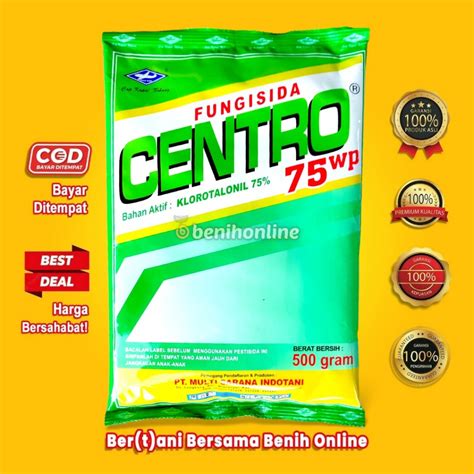 Jual FUNGISIDA CENTRO 75 WP 500 GRAM Klorotalonil 75 Pengendali Bercak Ungu Pada Tanaman Bawang