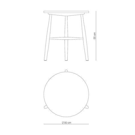 Pinn Table Ø50 Birch Norrgavel