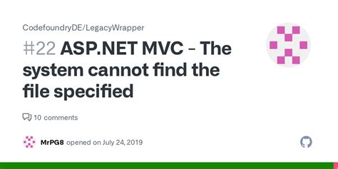 Aspnet Mvc The System Cannot Find The File Specified · Issue 22 · Codefoundryde