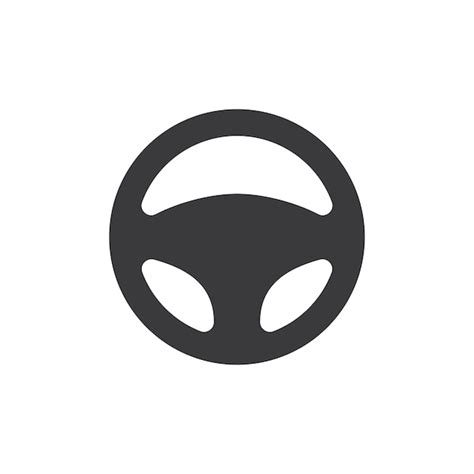 Ícone do logotipo do volante Vetor Premium