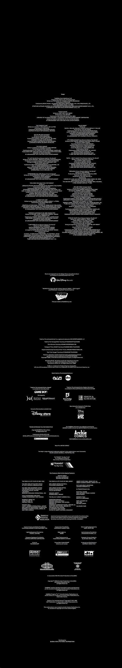 Disneys Sabrina Movie Credits By Justinproffesional On Deviantart
