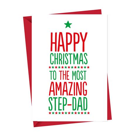Amazing Step Dad Xmas Card Christmas Card A Is For Alphabet