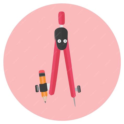 Premium Vector Compass Vector Illustration Compass Clip Art Tool For Drawing Circle School
