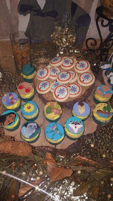 Pocahontas Party Fondant Cupcake Toppers And Compass Cookies My Best