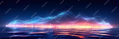 Premium Photo Abstract Data Visualization Backdrop With Data Waves