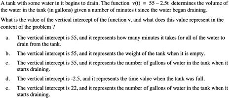 Solved A Tank With Some Water In It Begins To Drain The