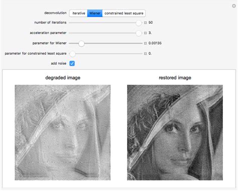 Image Restoration For Degraded Images Wolfram Demonstrations Project