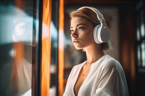 Elegant Lady Listen Music Generate Ai
