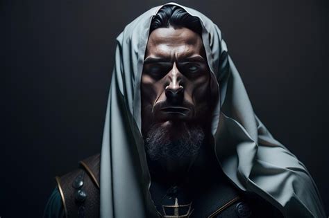 Premium Ai Image Portrait Of Jesus In Illustration Generative Ai
