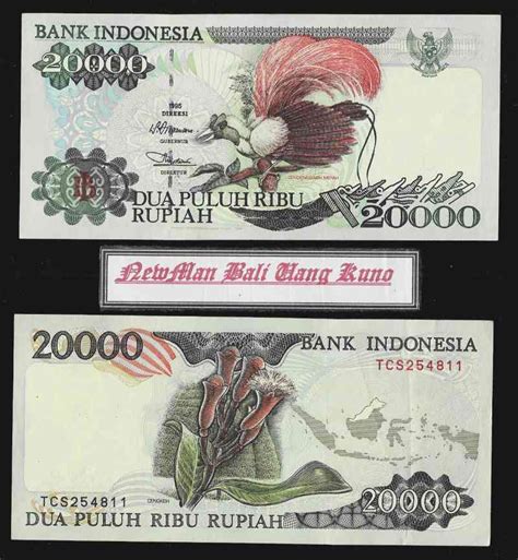 Jual UANG KERTAS KUNO RUPIAH SERI BURUNG CENDRAWASIH BURUNG SURGA TAHUN MASIH SANGAT