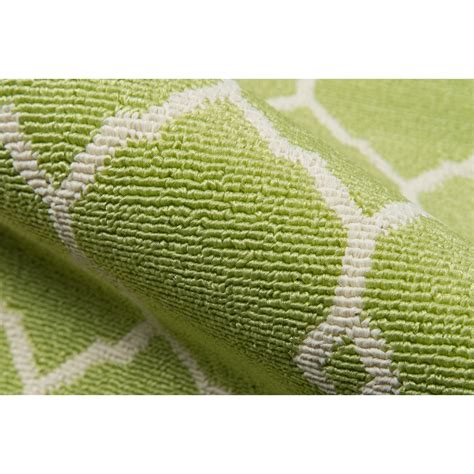 Momeni Baja Trellis Indoor Outdoor Rug Green 53 X 76 5 X 8 Indoor