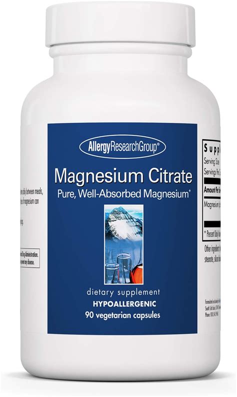 Nutricology Magnesium Citrate Dietary Supplement Bone
