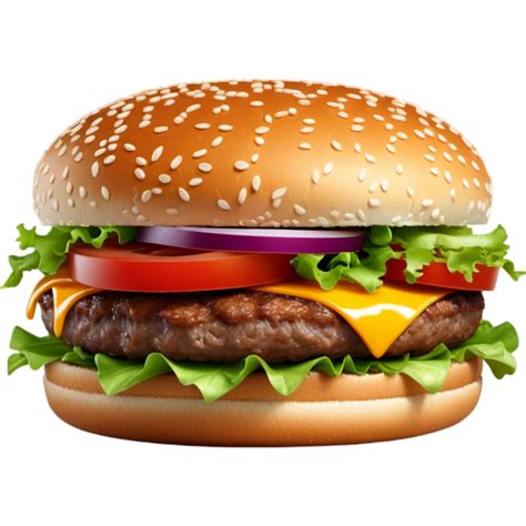 Ai Generated Delicious Burger Sandwich Ai Generative 34953683 Png