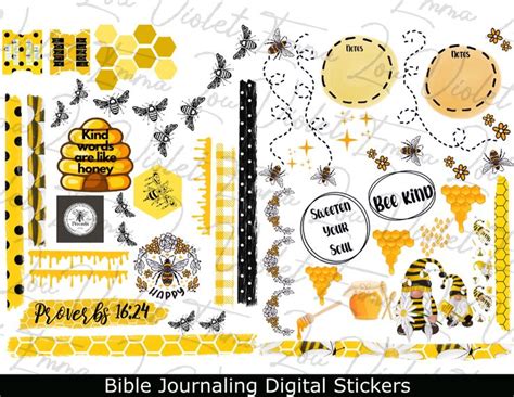 Proverbs 1624 Kind Words Are Like Honey Bible Journaling Etsy