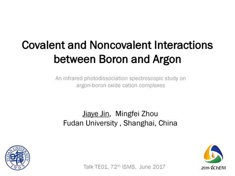 Covalent And Noncovalent Interactions Between Boron And Argon Ppt