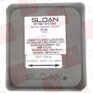 Etf 735 A Plumbing Fixture By Sloan Valve Co