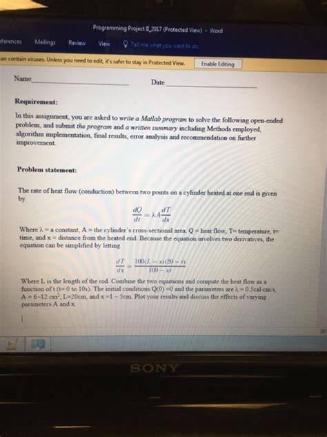solved hi im having touble with my matlab code for numerical