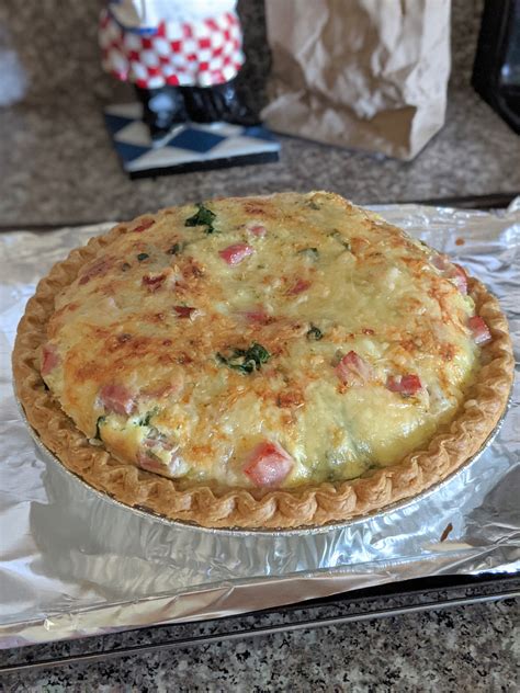His Hers And Ours Diy Ham Swiss Spinach Quiche
