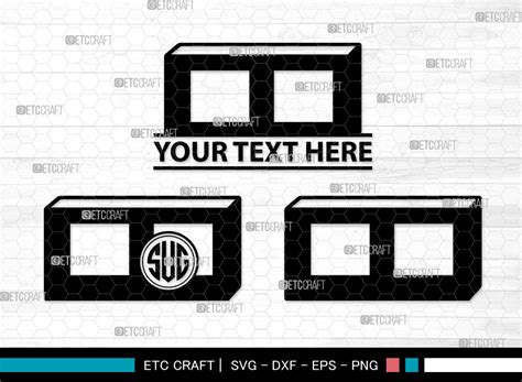 Cinder Block Svg Monogram Cinder Block Graphic By Pixel Elites