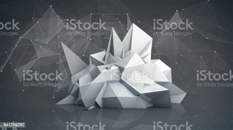 회색 미래 네트워크 셰이프입니다 추상적인 3d 렌더링 가상현실에 대한 스톡 벡터 아트 및 기타 이미지 가상현실 개념 건설