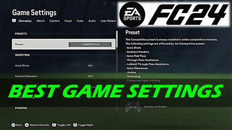 Ea Sports Fc Best Game Settings Camera Settings Visual Settings