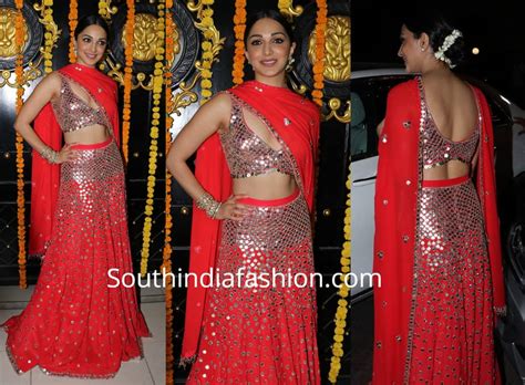 Kiara Advani In A Red Lehenga At Ekta Kapoors Diwali Party South