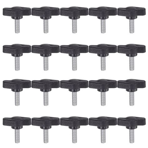 Uxcell 20 Packs M5 X 14mm Male Thread Tee Wing Knobs Thumb Screw