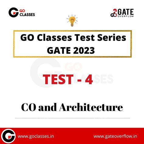 Goclasses Gateoverflow Gate2023 Gatecse Gateexam Coa Testseries