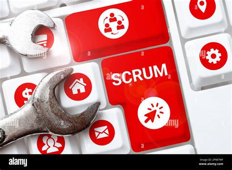 Writing Displaying Text Scrum Word Written On Handwriting As Distinct