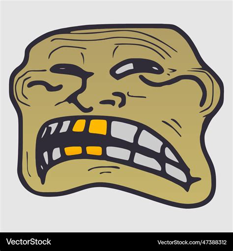 Internet Meme Trollface Design Royalty Free Vector Image