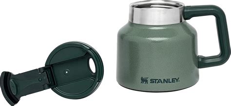 Stanley Tough To Tip Admirals Mug 20 Oz Twist On Flip Open Lid