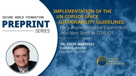 Secure World Foundation On Linkedin Copuos Copuos
