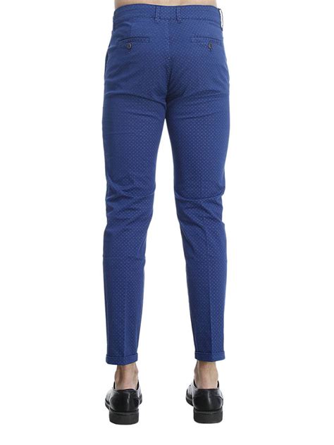 Casual Trousers Fay Stretch Cotton Jacquard Chinos Ntm832187tmonu605