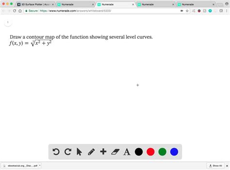 Solved Draw A Contour Map Of The Function Showing Several Level Curves